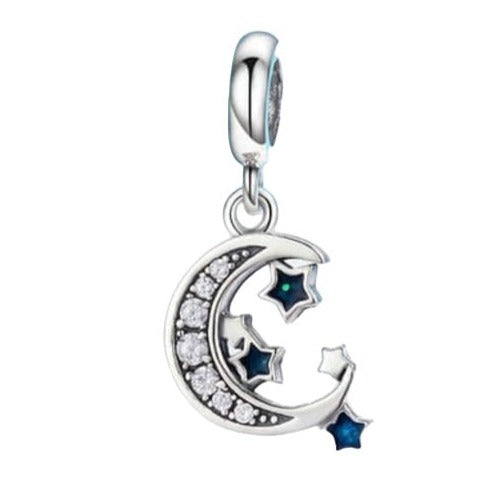Charm Media Luna y Estrellas – Joyeria Pangea