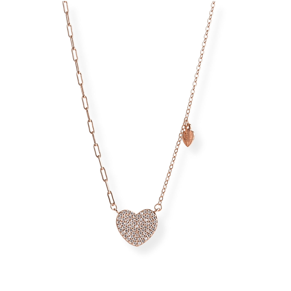 Collar Delicado de Corazones y Zirconias – Joyeria Pangea